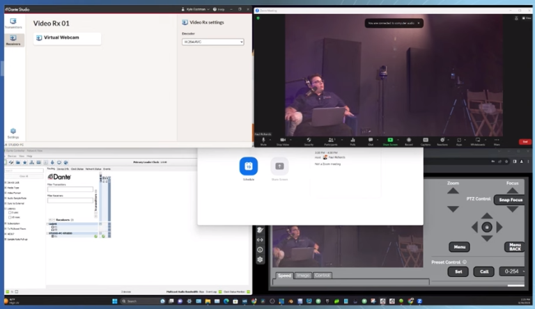 How to connect Dante Video with Zoom using a virtual webcam - PTZOptics