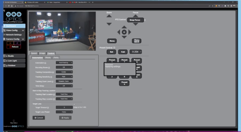Dynamic Zoom: Zooming In and Out While Auto-Tracking in Enabled - PTZOptics